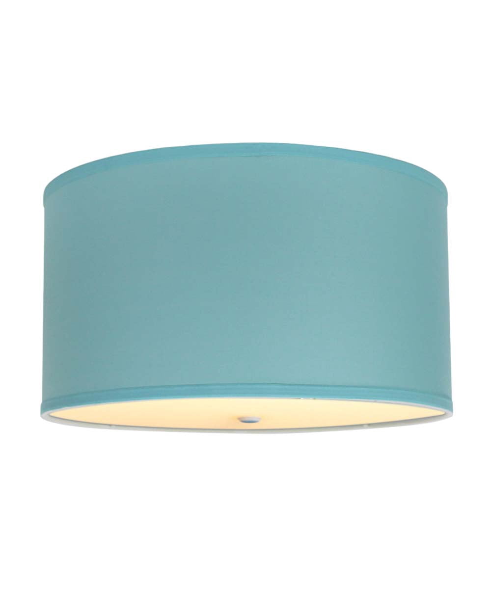 Moderne Flush Mount Conversion Kit 16"w Island Paradise Linen Drum ...