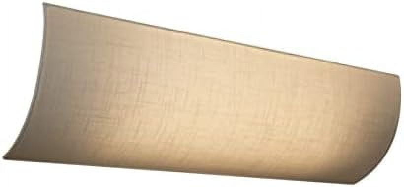 Moderne Vanity Light Cover Conversion Kit, 32"W White Textured Fabric ...