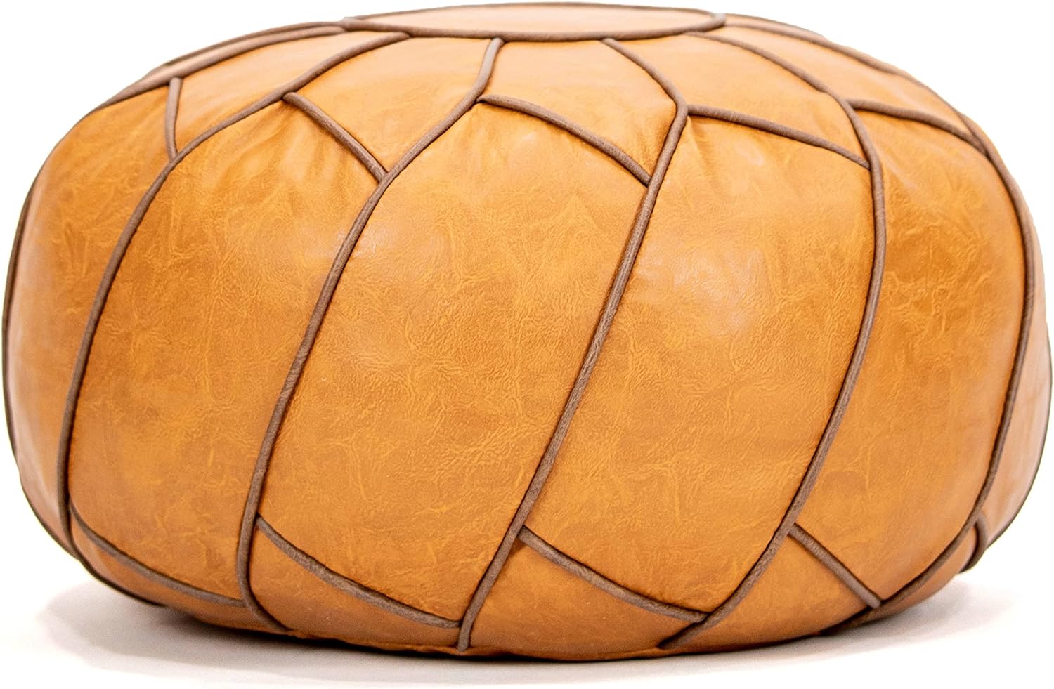 Moderner Faux Leather Pouf Unstuffed Ottoman Moroccan Footstool, Floor ...