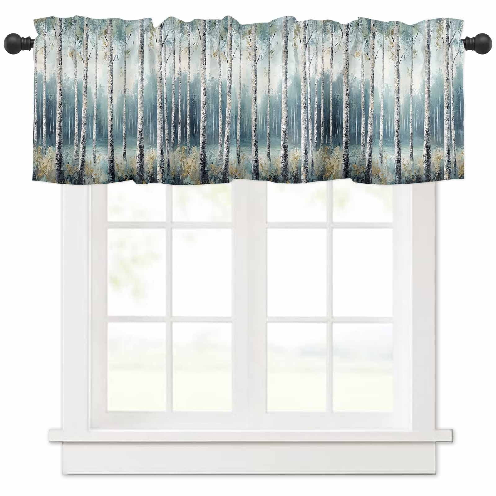Modernism Tree Valances for Windows Farmhouse Kitchen Curtains Valances ...