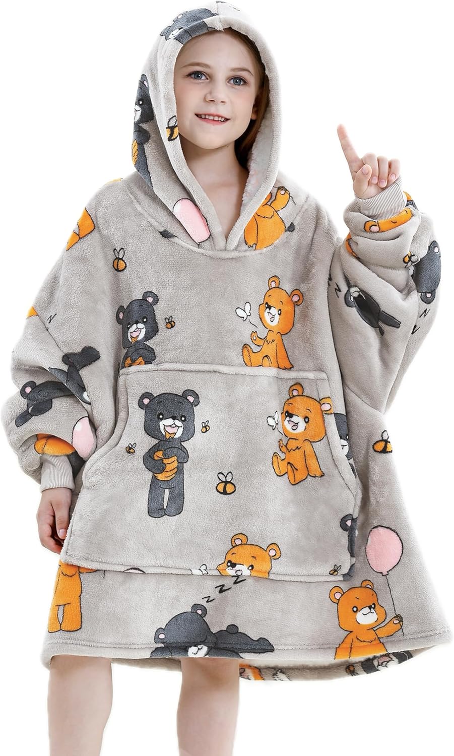 Moderong Wearable Blanket Hoodie Oversize Sherpa Fleece Hooded Blanket ...