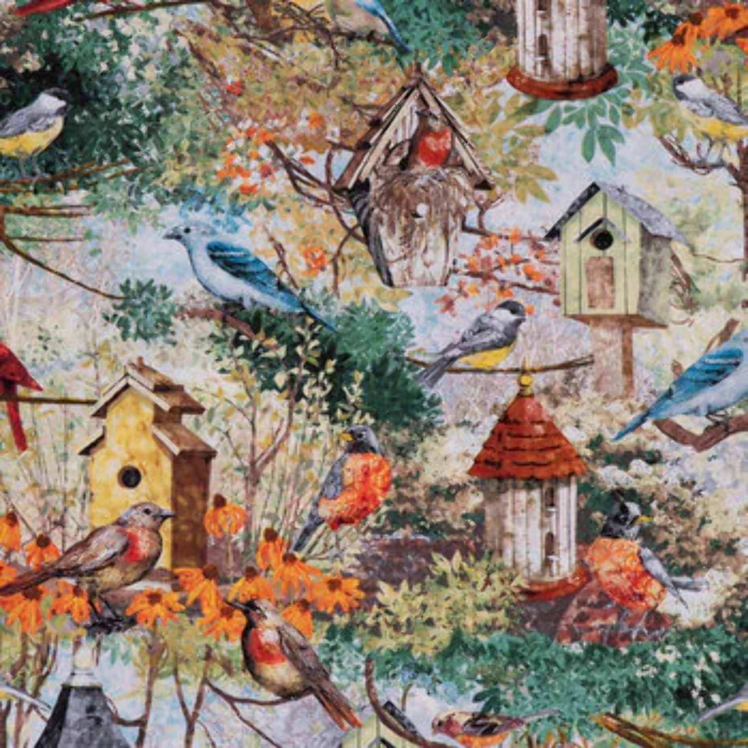 Modest Dwellings Bird Cotton Calico Fabric - Walmart.com