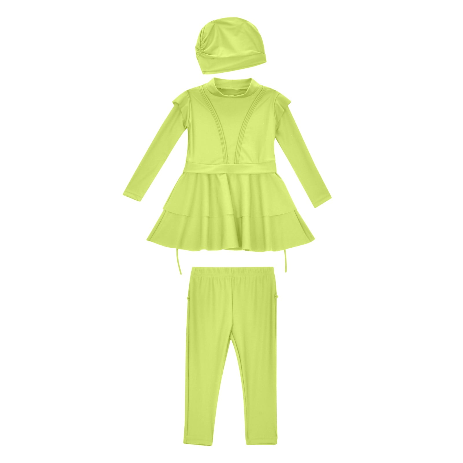 Modest Kids Swimsuit 3PC Long Sleeve Full Cover Hijab Set Summer ...