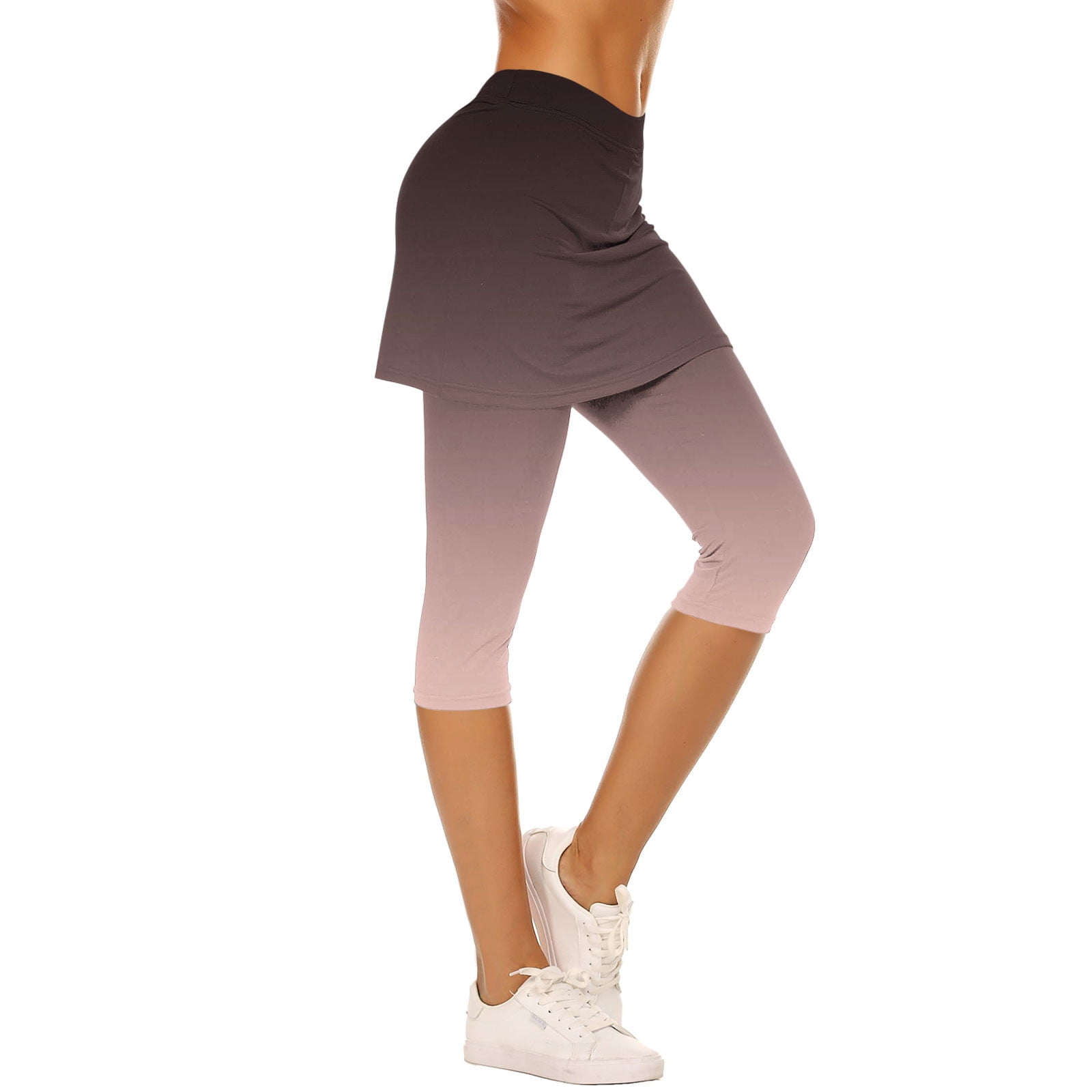 Modest Skirt with Leggings Attached for Women High Waisted Gradient ...