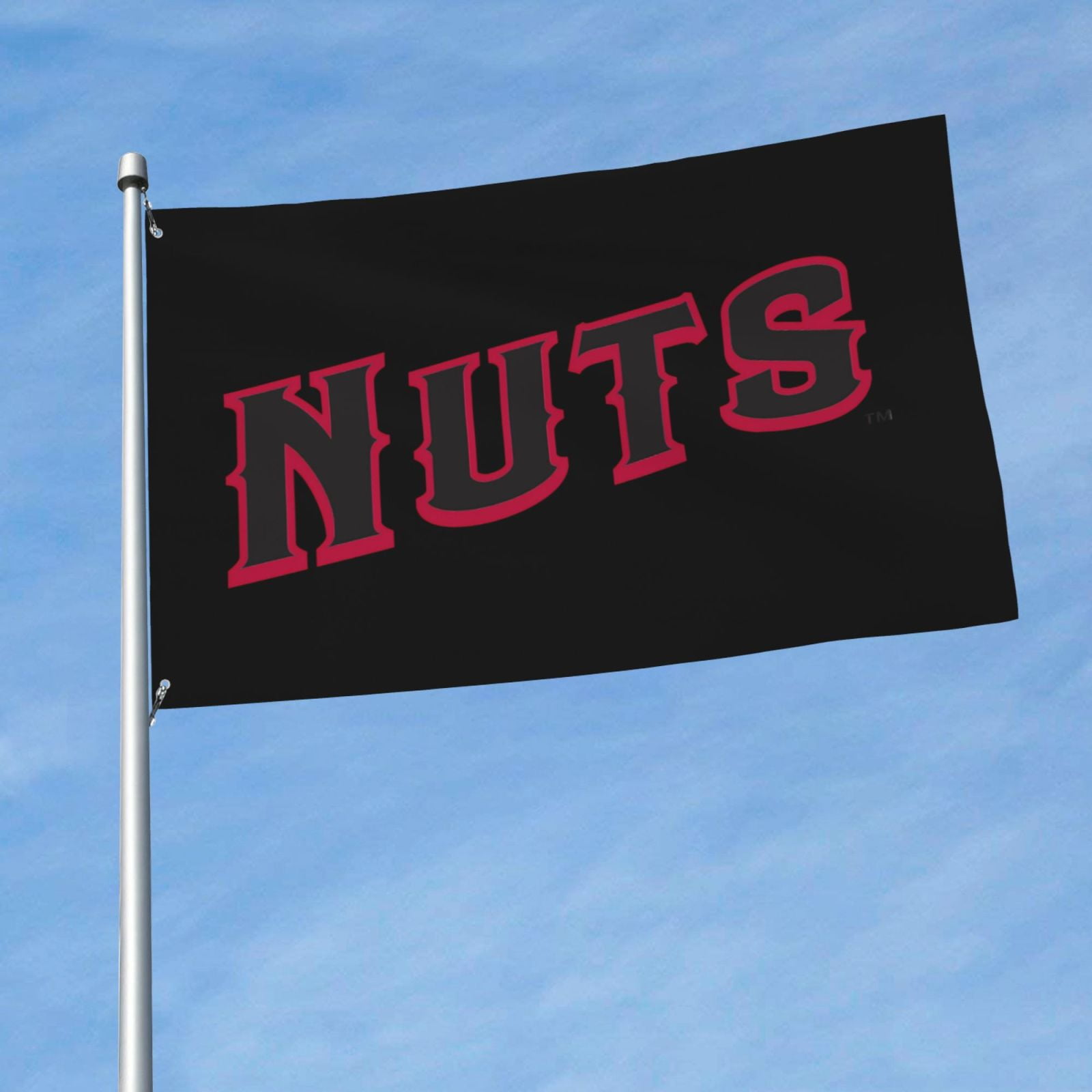 Modesto Nuts Flag 3x5 Outdoor ,Sewn Stripes, Stronger Brass Grommets, Flags Perfect For Outside ...