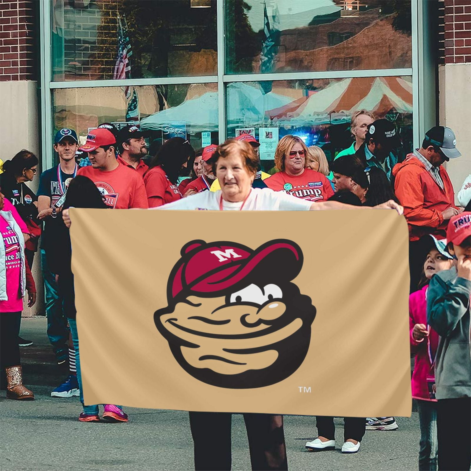 Modesto Nuts Flag 3x5 Outdoor ,Sewn Stripes, Stronger Brass Grommets ...