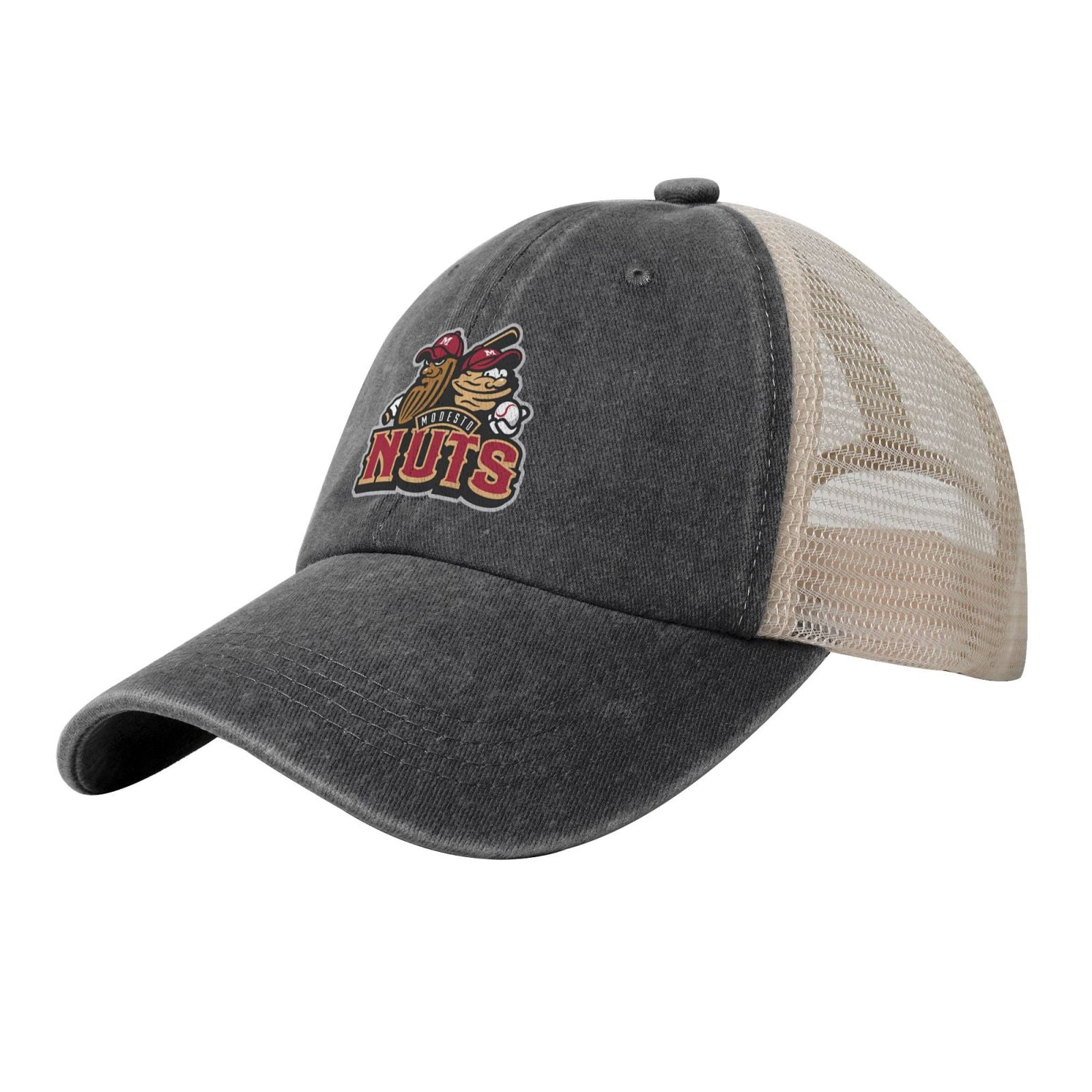 Modesto Nuts Hat Adjustable Athletic Vintage Washed Distressed Mesh ...