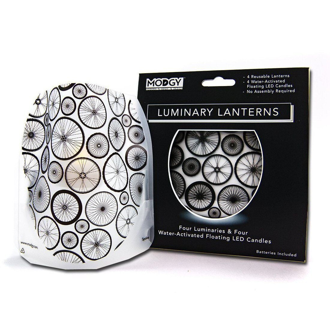 Modgy Lumizu Collapsible 4pc Luminary Lantern Set - Spoke - Walmart.com