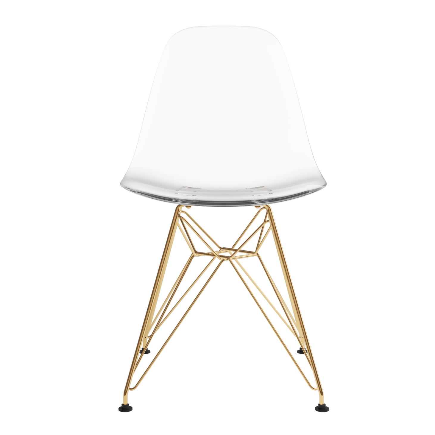 Modholic Eiffel Chair With Gold Legs, Clear - Walmart.com