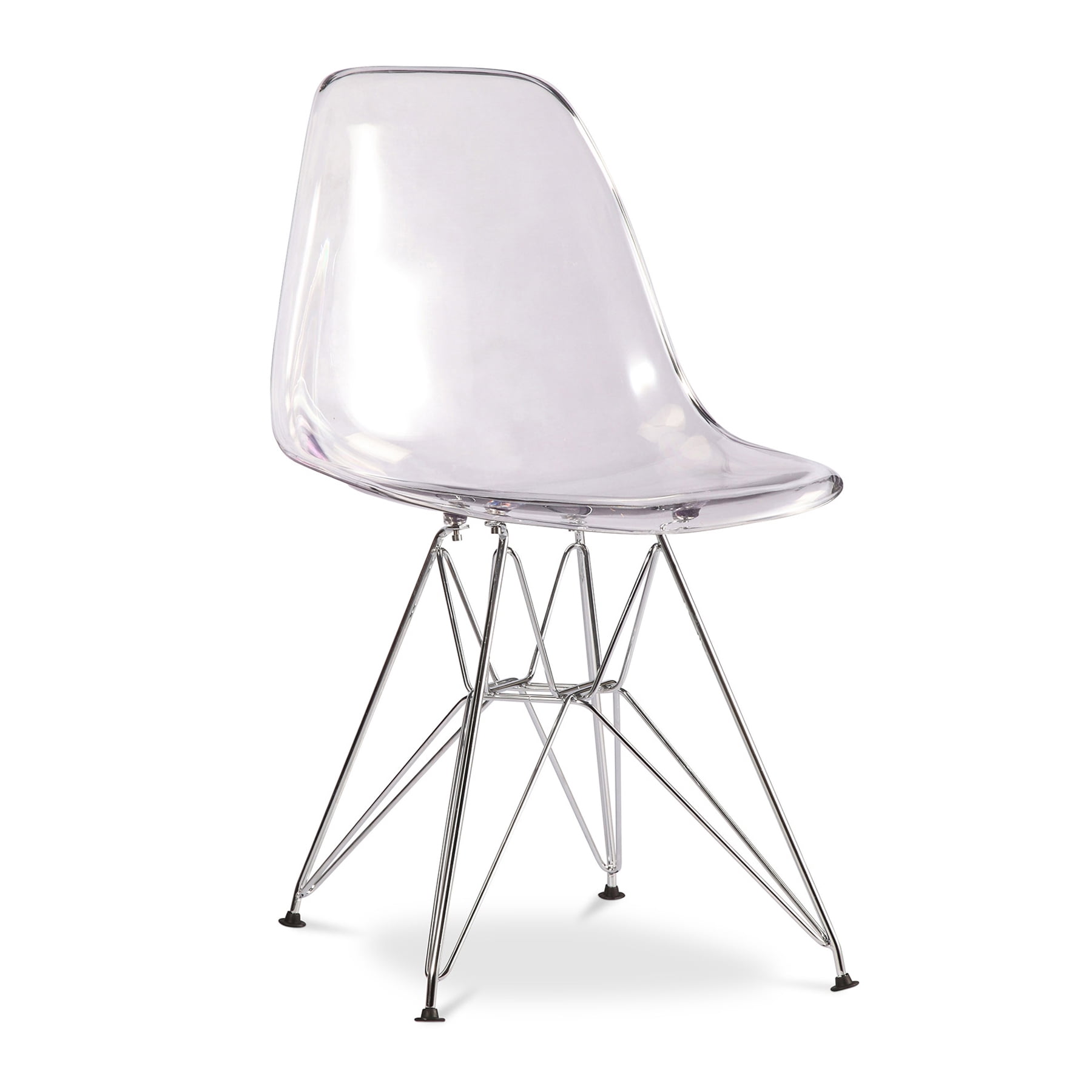 Modholic Eiffel Chair With Steel Legs, Clear - Walmart.com