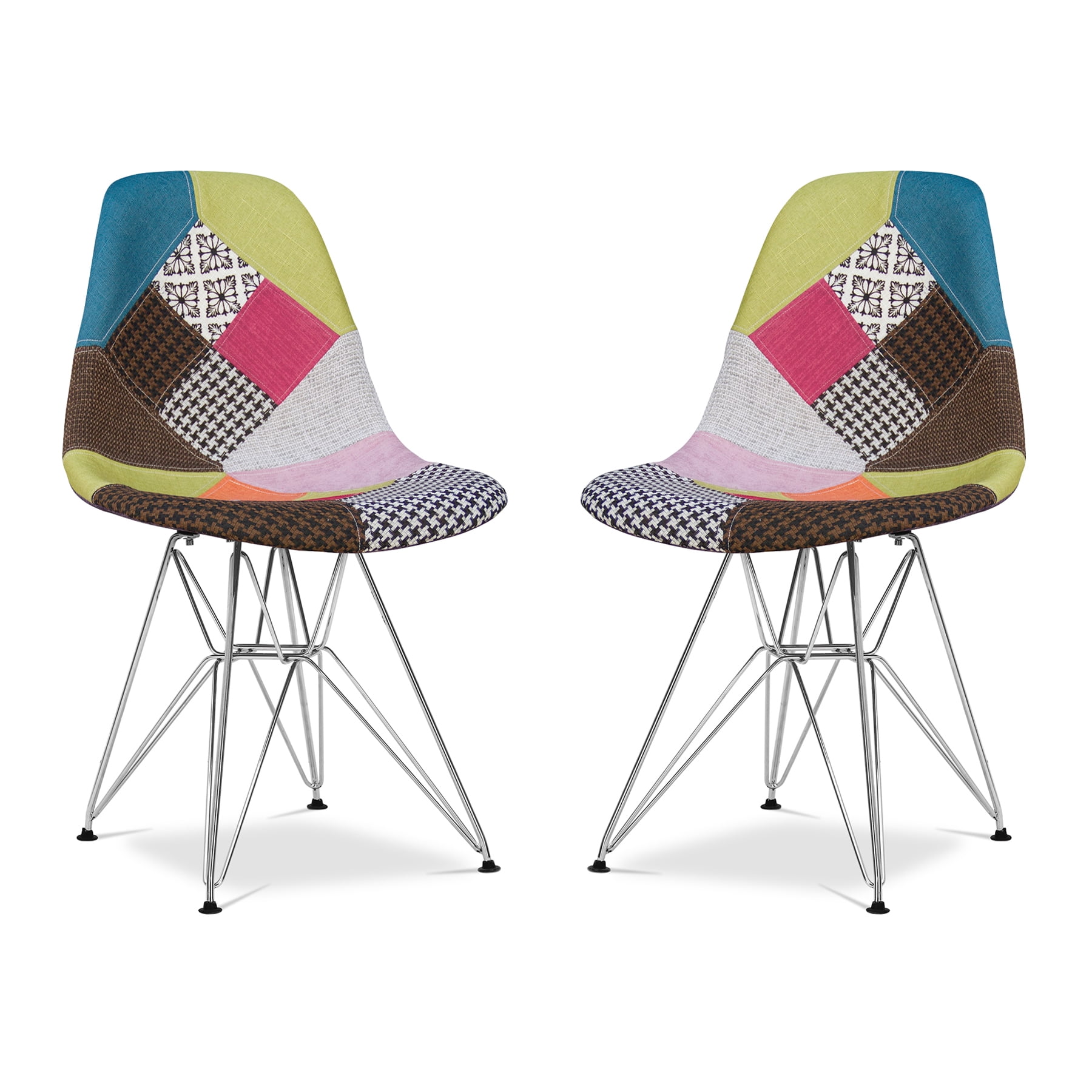Modholic Eiffel Chair With Steel Legs, Multi (Set Of 2) - Walmart.com