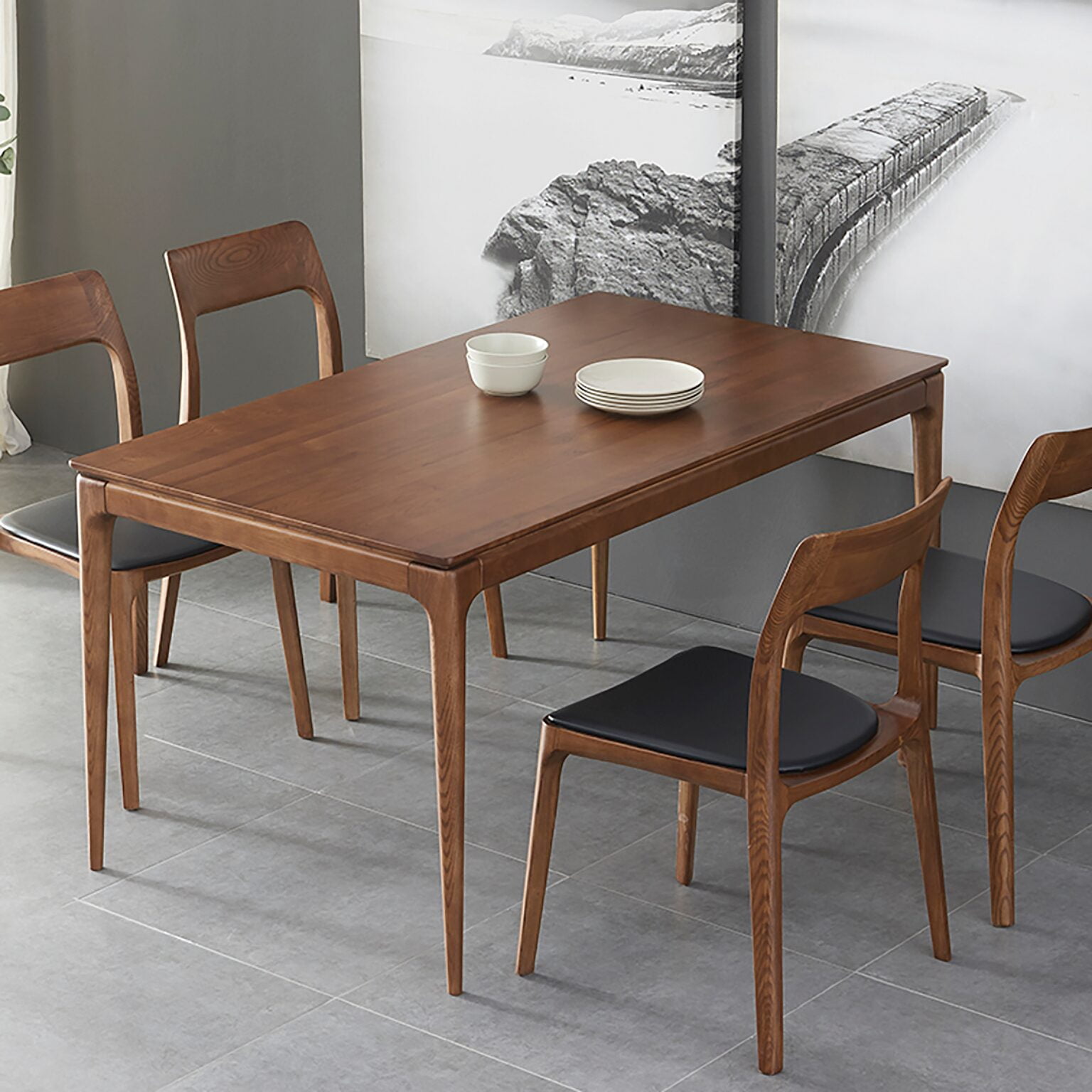 Modholic H Dining Table Large & Set Of 6 Chairs - Walmart.com