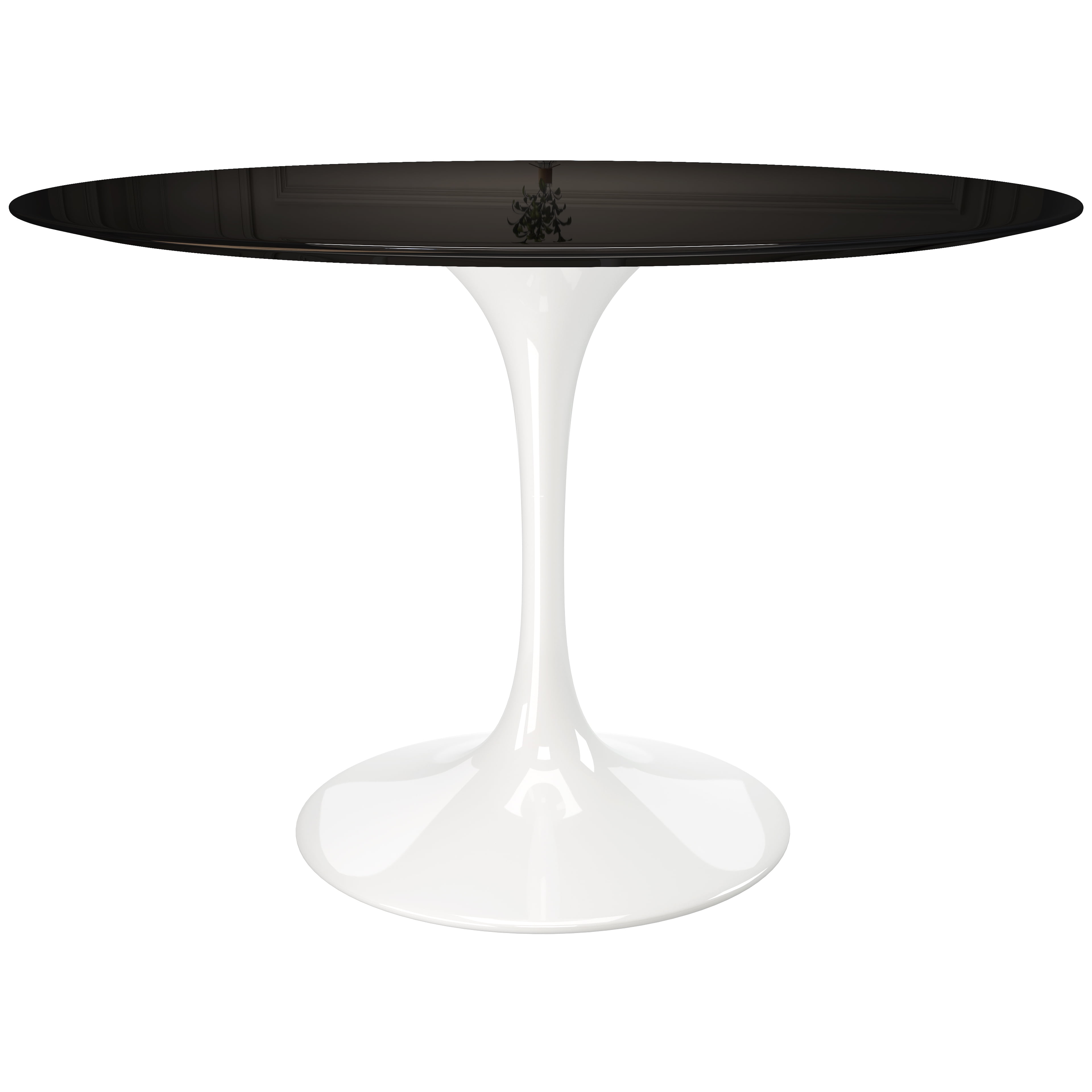 Modholic Tulip 48" Fiberglass Dining Table, Black Top - Walmart.com
