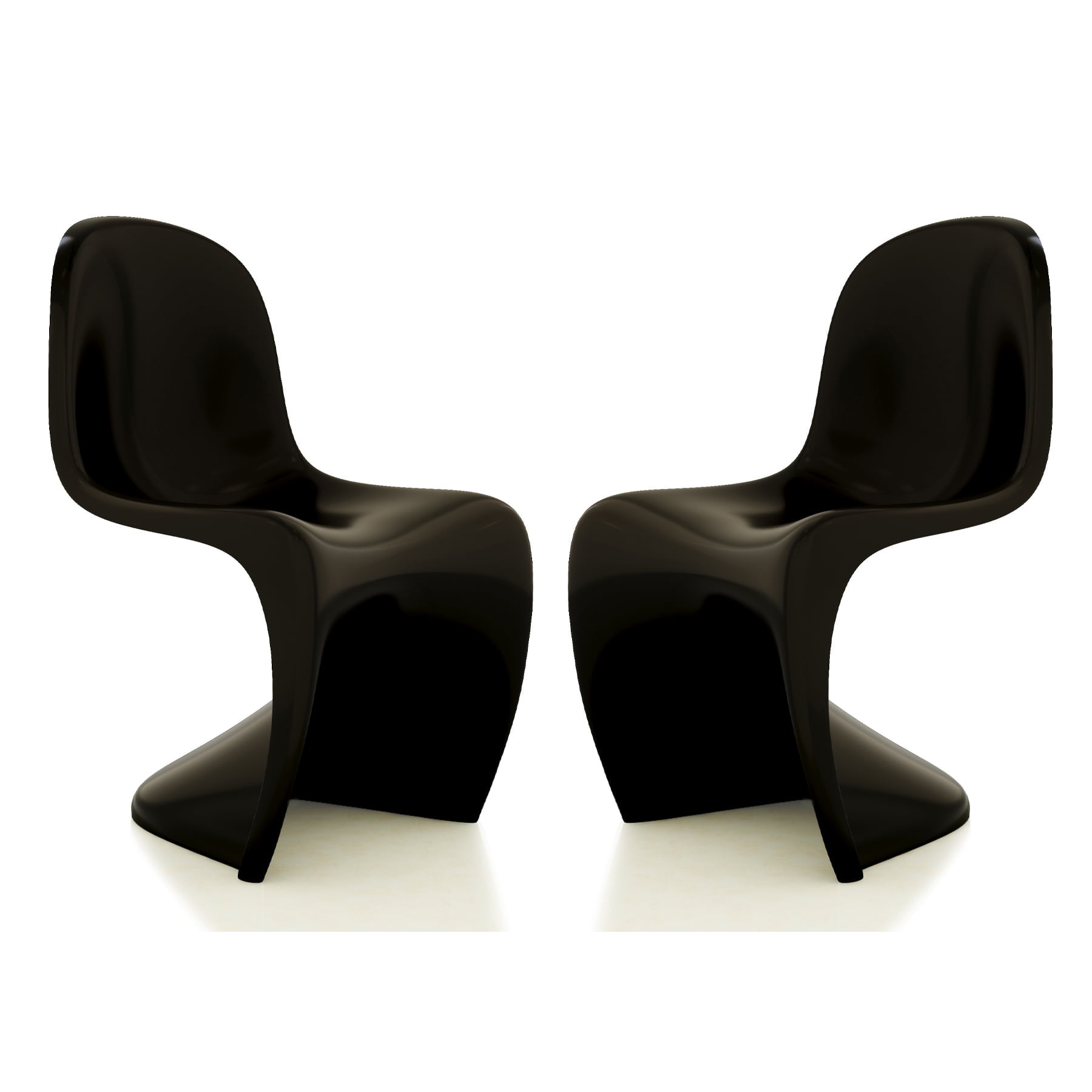 Modholic Wave Chair, Black (Set Of 2) - Walmart.com