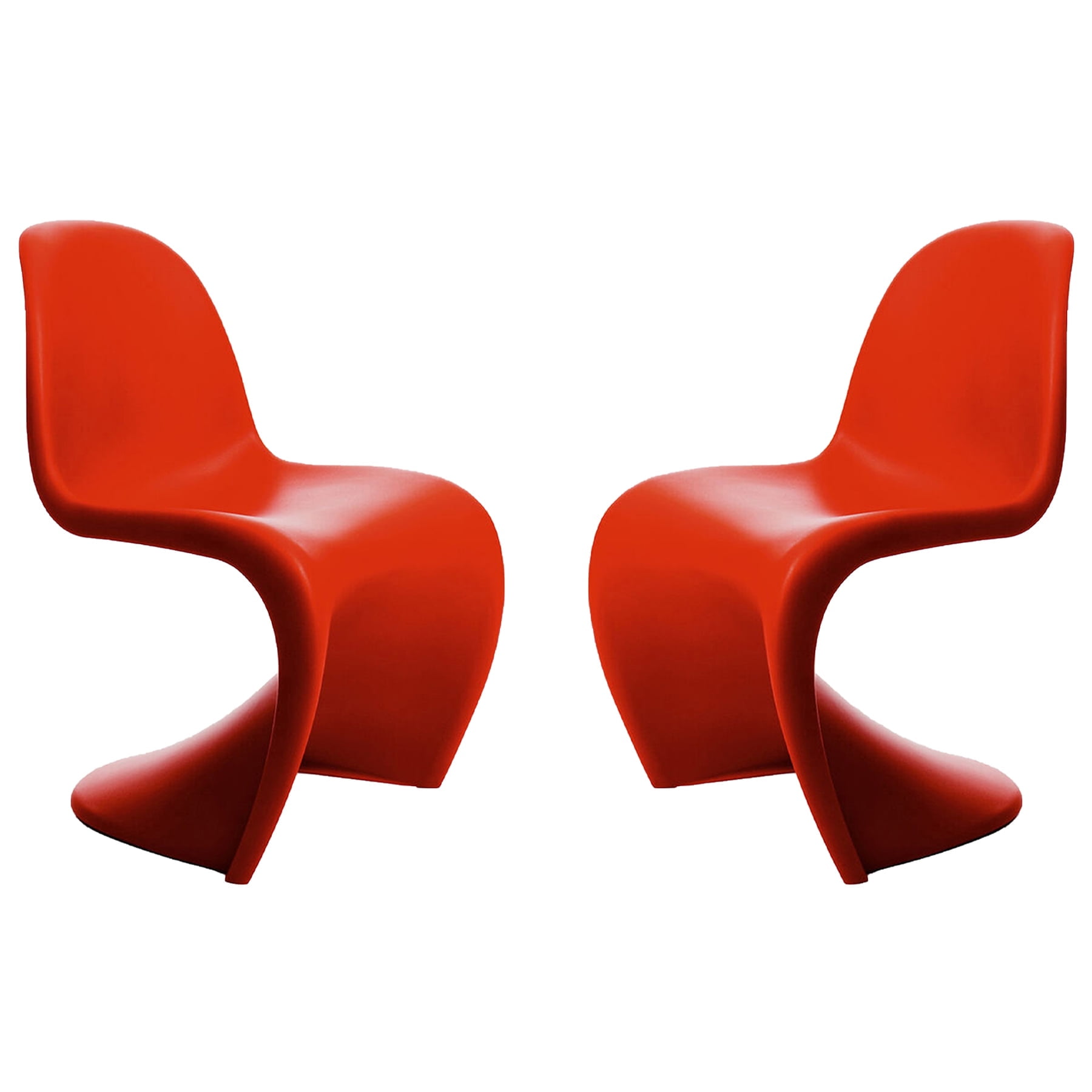 Modholic Wave Chair, Red (Set Of 2) - Walmart.com