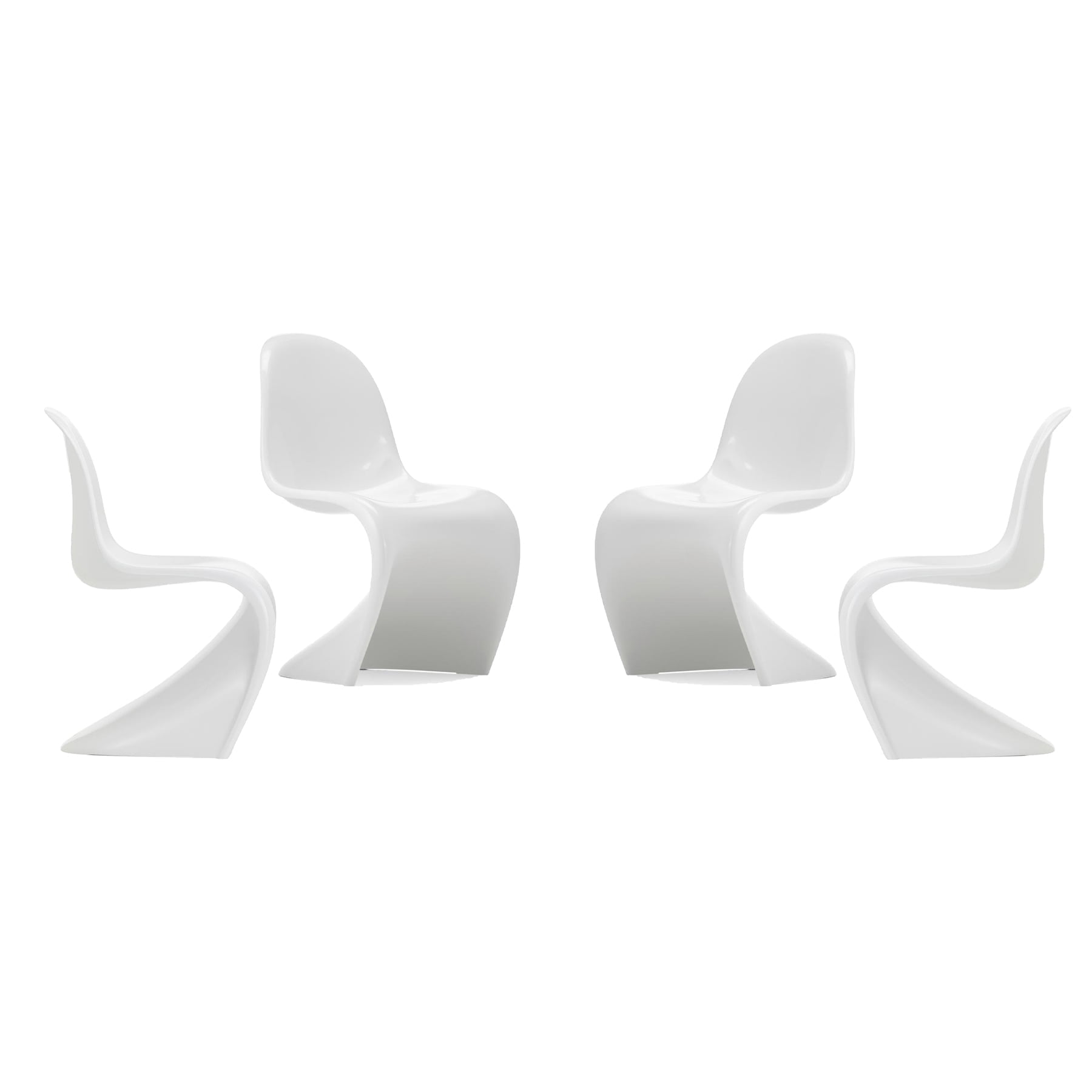 Modholic Wave Chair, White (Set Of 4) - Walmart.com