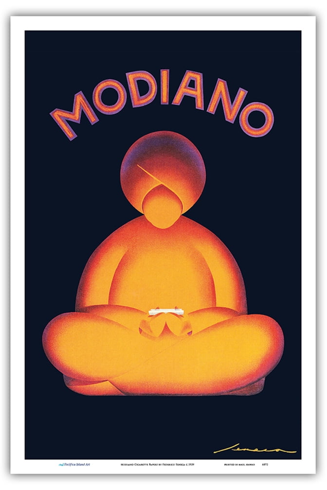 Modiano Cigarette Papers - Pasha Figure Meditating - Vintage ...