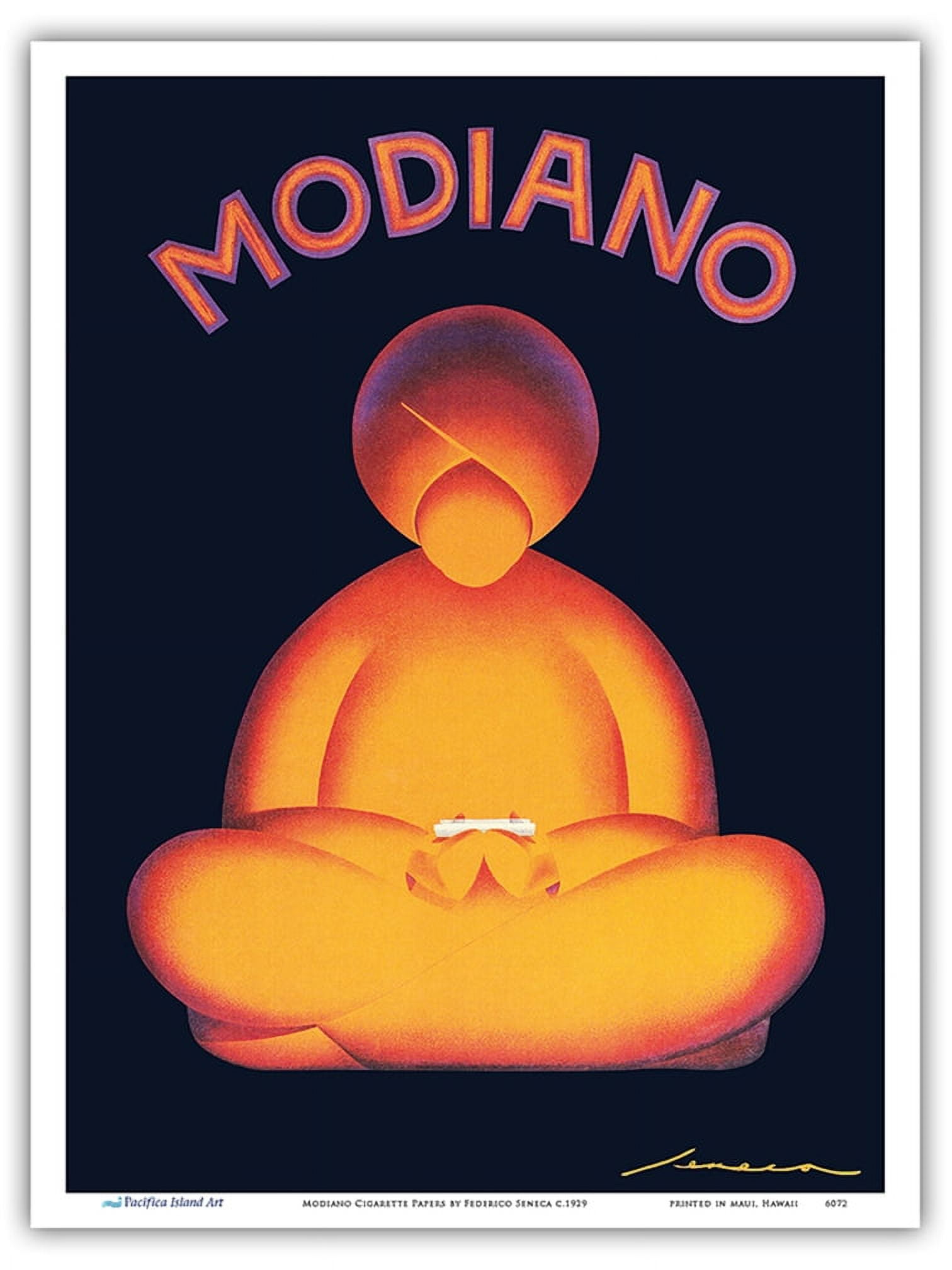 Modiano Cigarette Papers - Pasha Figure Meditating - Vintage ...