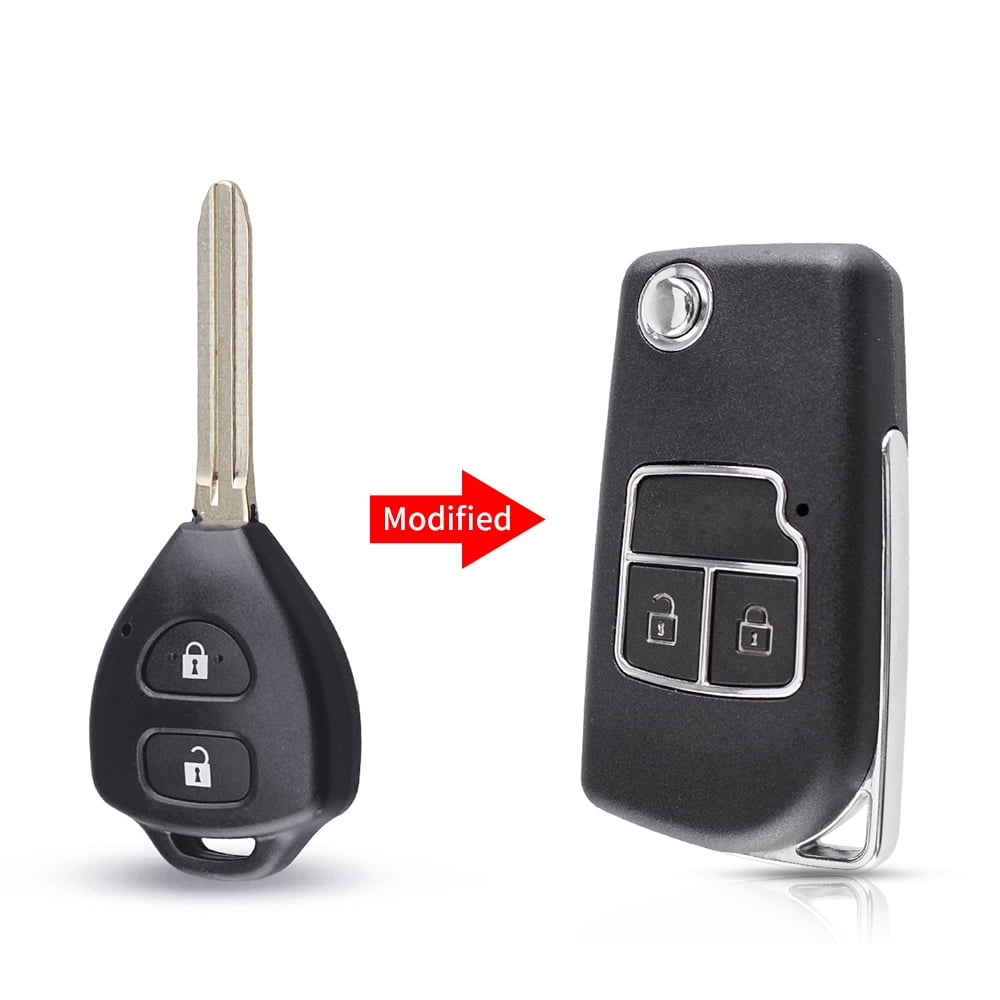 Modified 2 Buttons-TOY43 Modified Flip Remote Key Shell For Toyota Reiz ...