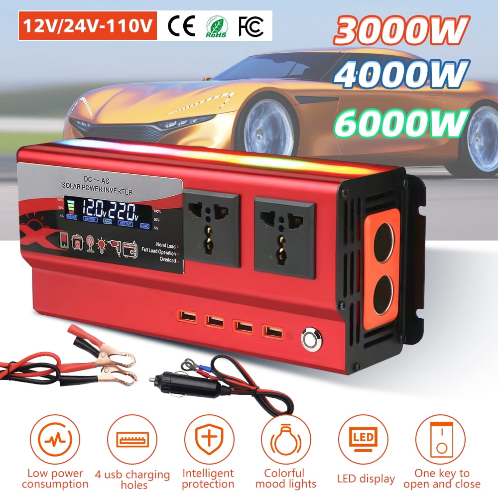 Car Accessories 10000W Pure Sine Wave Inverter DC To AC Power Converter ...