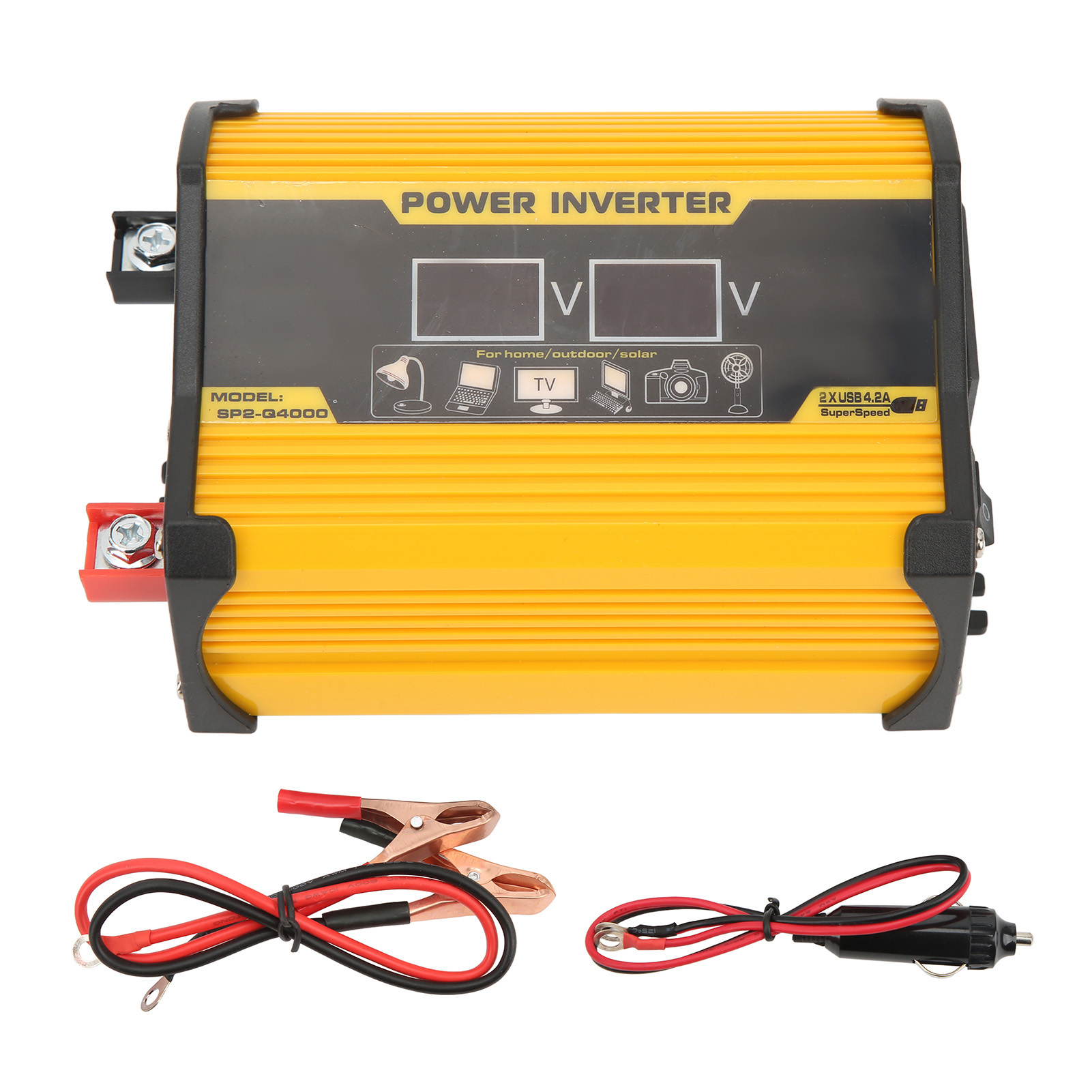 Modified Sine Wave Inverter 300W Car Power Inverter DC 12V to 220V AC ...