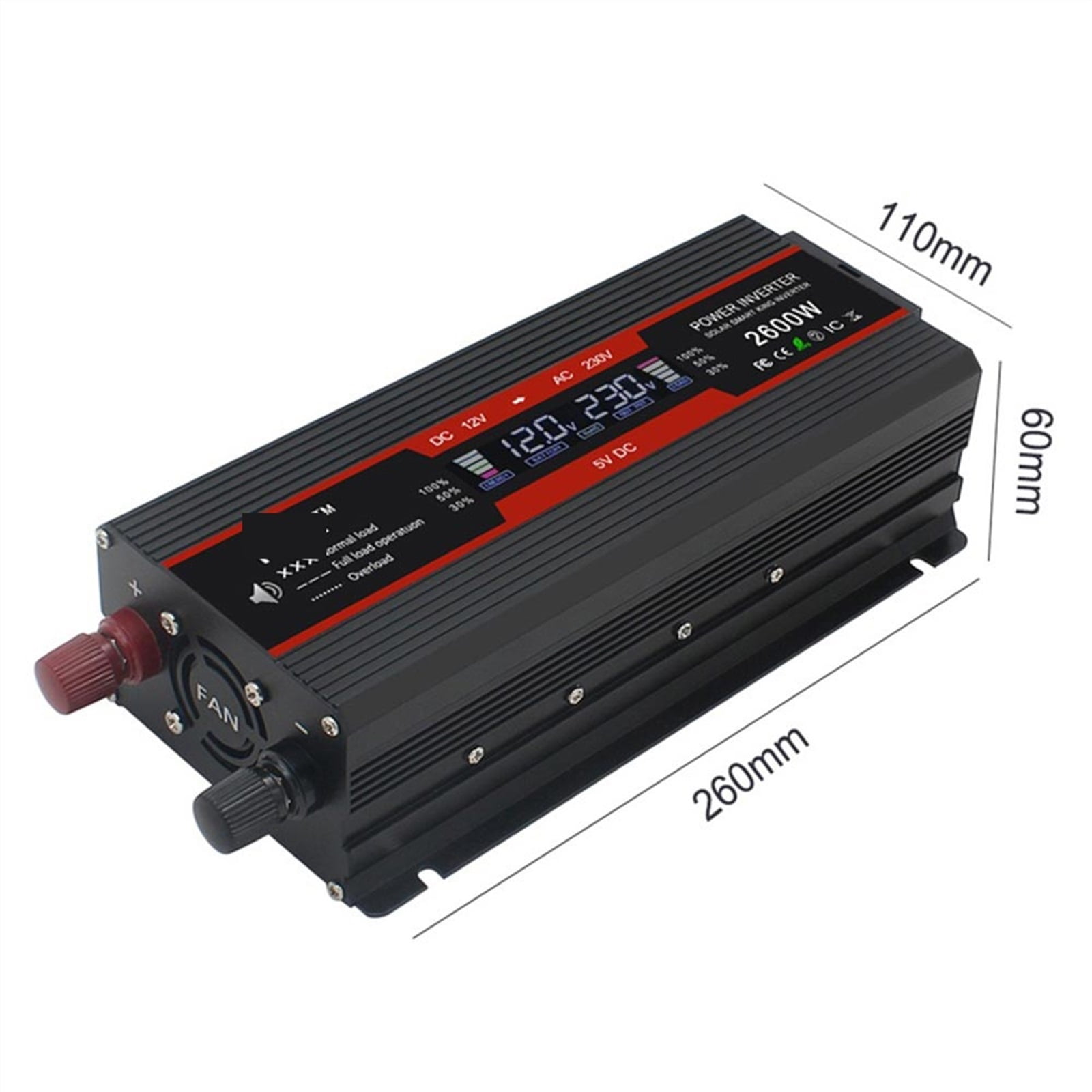 Modified Sine Wave LCD Inverter 12V To 220 Inverter 230 50Hz Power ...