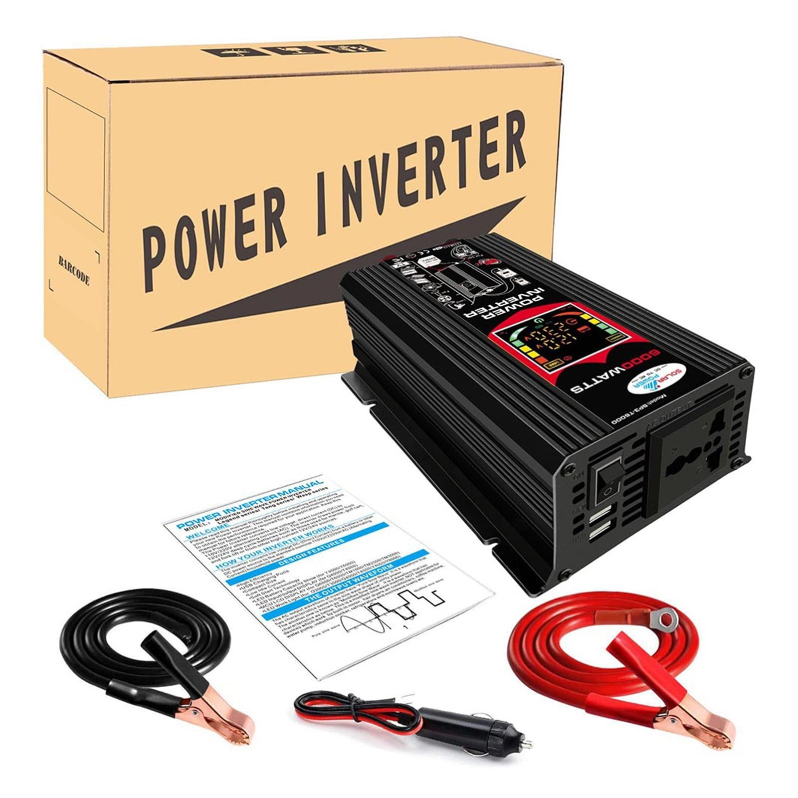 Modified Sine Wave Micro Inverter 12V 220V Converter 6000W Peak Power ...