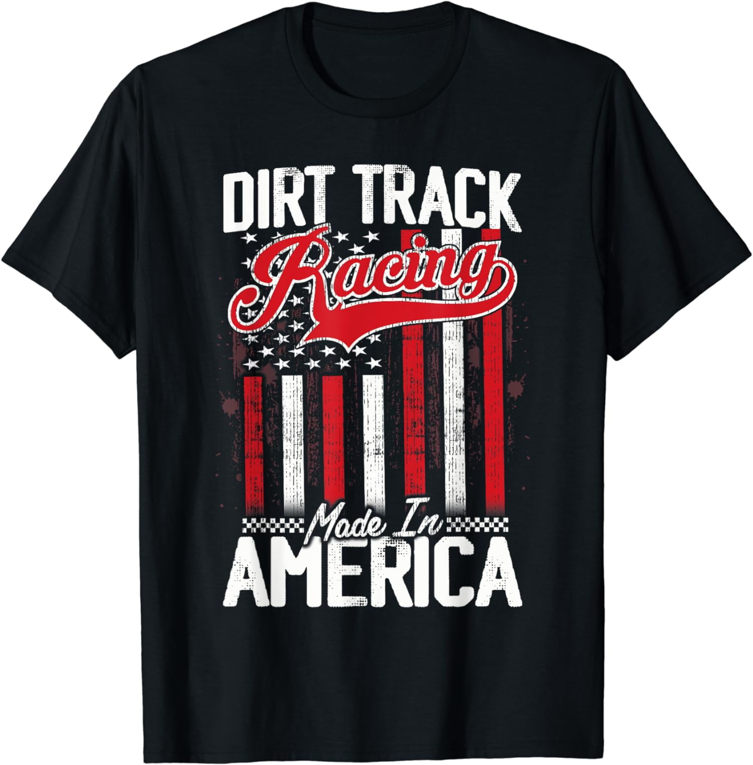 Modified & Sprint Cars - American Flag - Dirt Track Racing T-Shirt ...