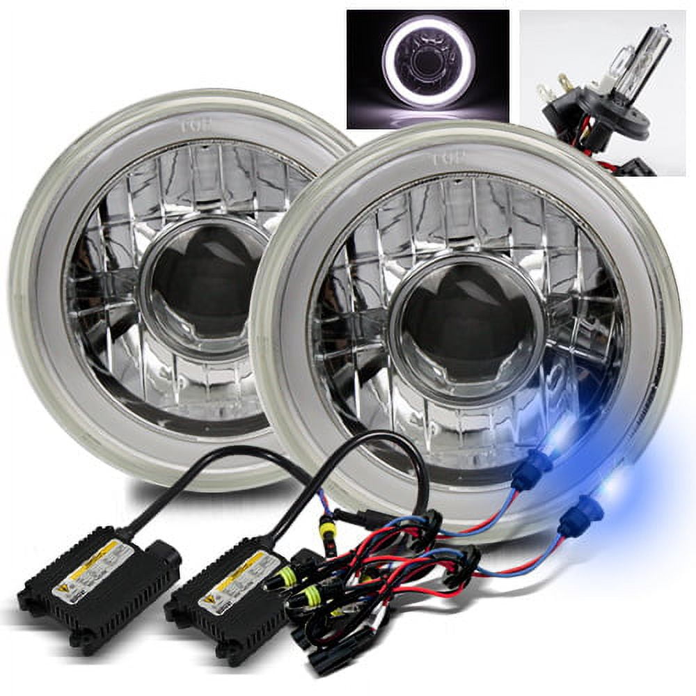 ModifyStreet 10000K H4-2 HID + Hi-Power White LED 3D-Halo Tube H6014 ...