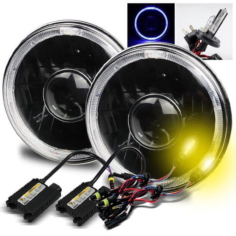 Modifystreet 3000K H4-2 HID + Blue LED Halo H6014/H6015/H6017/H6052 ...