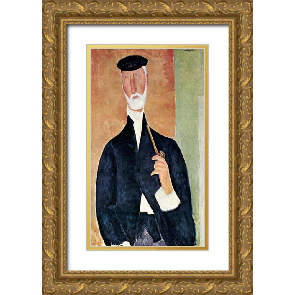 Modigliani, Amedeo 10x14 Gold Ornate Wood Framed with Double Matting ...