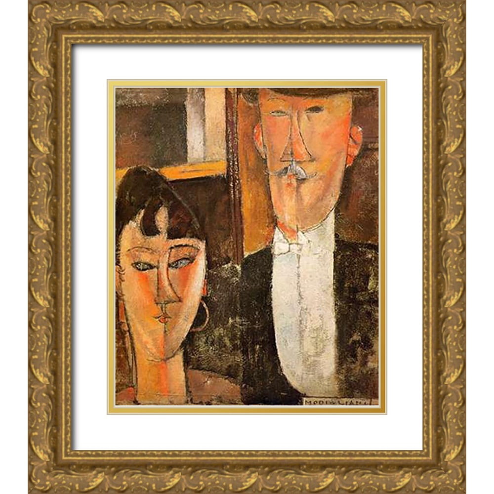 Modigliani, Amedeo 12x14 Gold Ornate Wood Framed with Double Matting ...