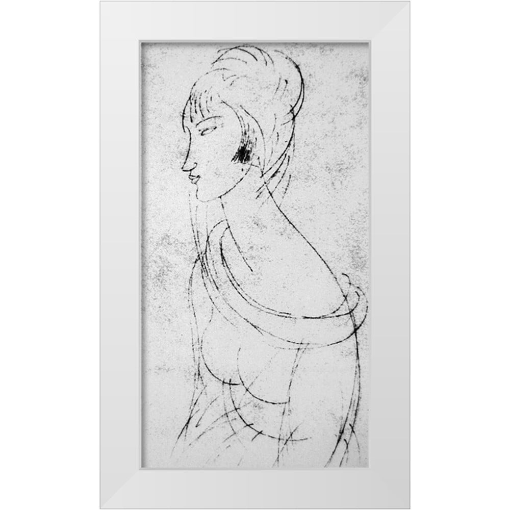 Modigliani, Amedeo 12x18 White Modern Wood Framed Museum Art Print ...