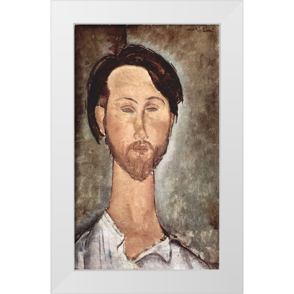 Modigliani, Amedeo 16x24 White Modern Wood Framed Museum Art Print ...