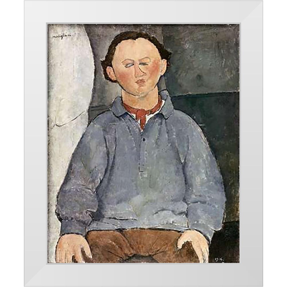 Modigliani, Amedeo 20x24 White Modern Wood Framed Museum Art Print ...