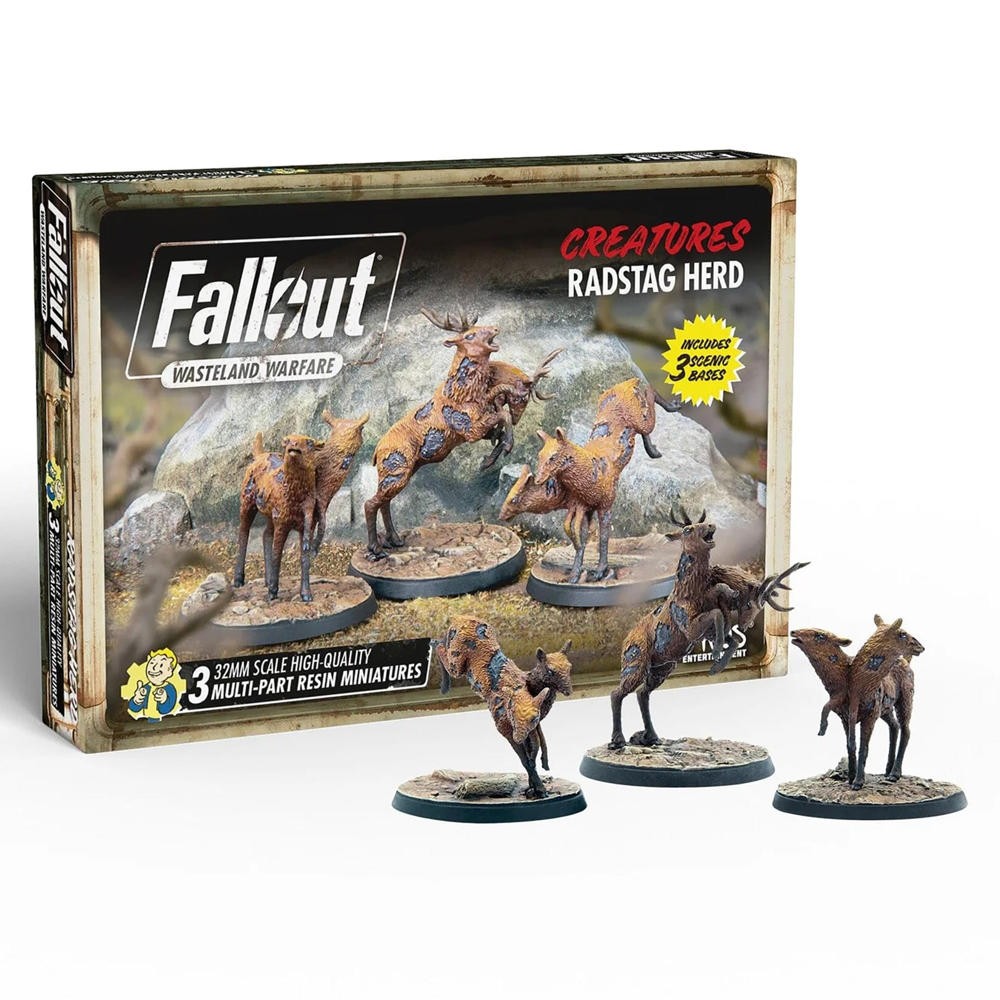 Modiphius: Fallout Wasteland Warfare: Creatures - Radstag Herd - 3 ...