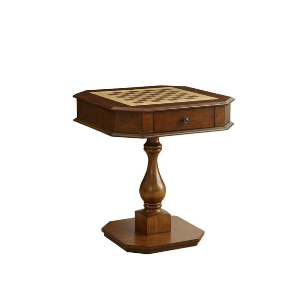 ACME Bishop 1-Drawer Wooden Game Table in Cherry - Walmart Business ...