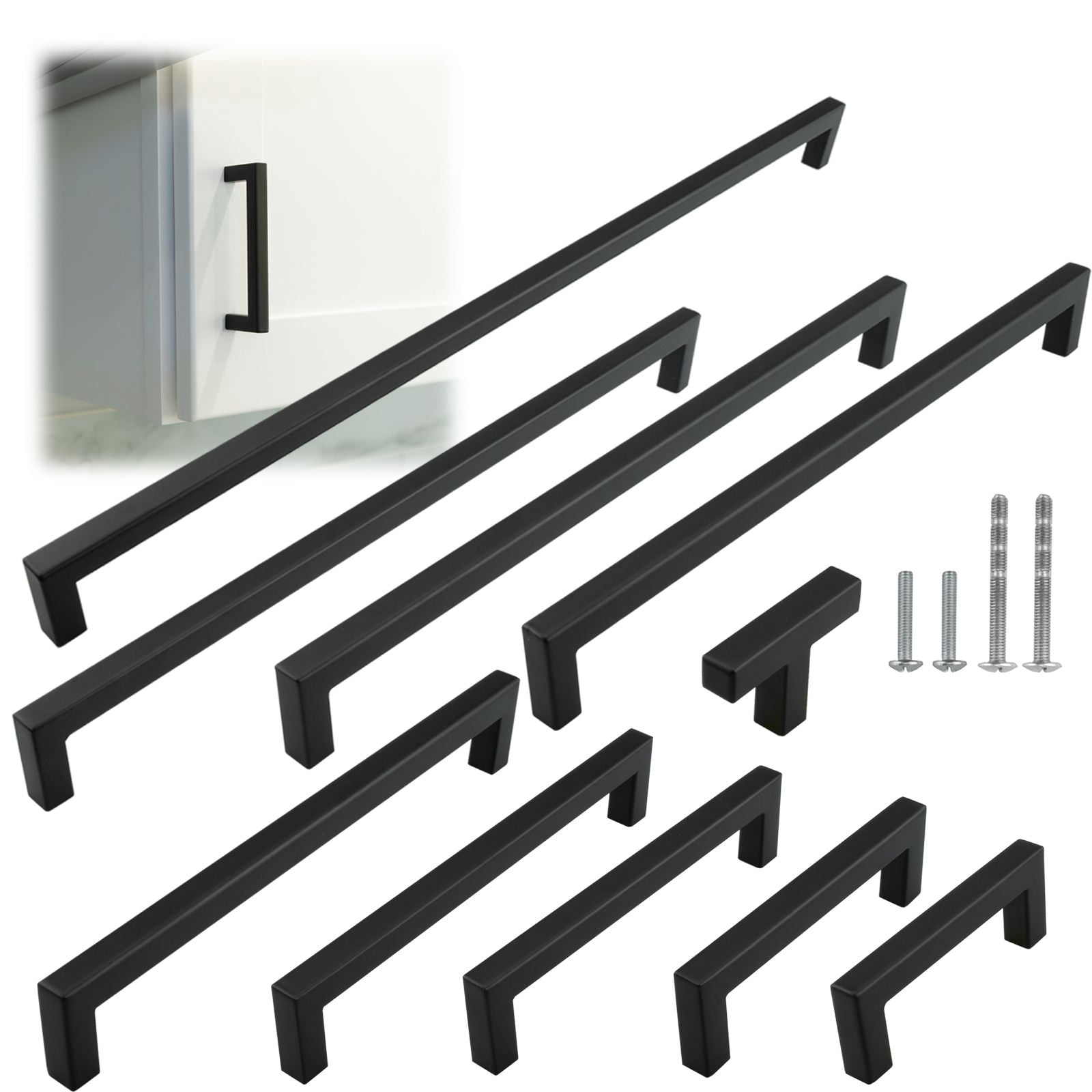 Modket M1603 Modern Euro Square Cabinet Handle 304 Stainless Steel — 13 ...