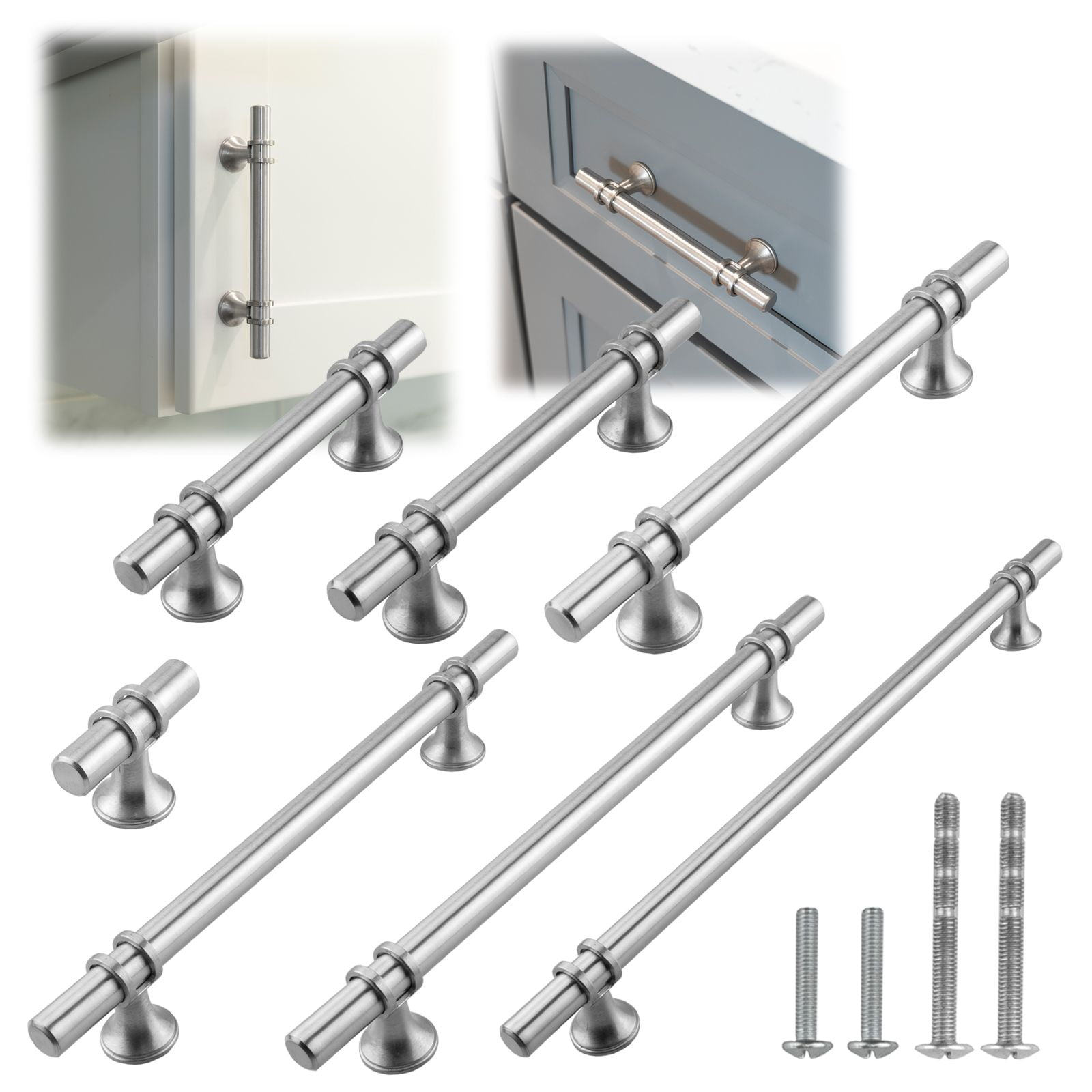 Modket M1612 Modern Euro Bar Cabinet Handle 304 Stainless Steel — 12 ...