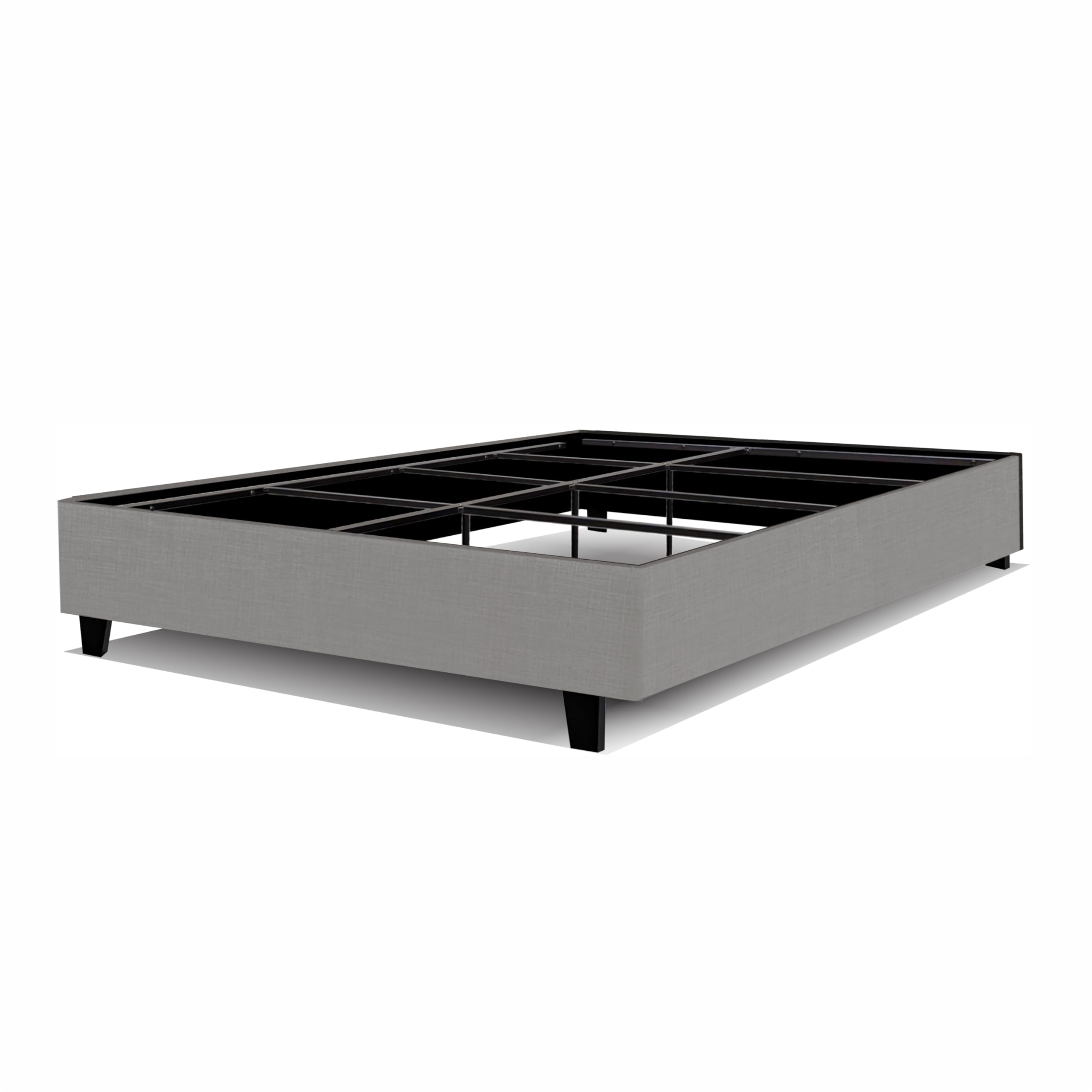 Modnova 14" Bed Frame with 4" Leg, Stone Fabric, King Size (Mattress ...