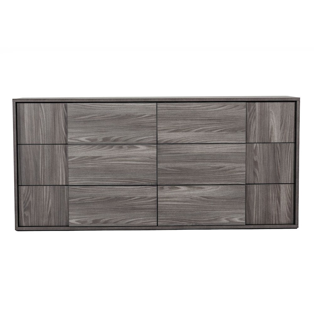 Modrest Asus 6-Drawer Self Closing Modern MDF Wood Dresser in Elm/Matte ...