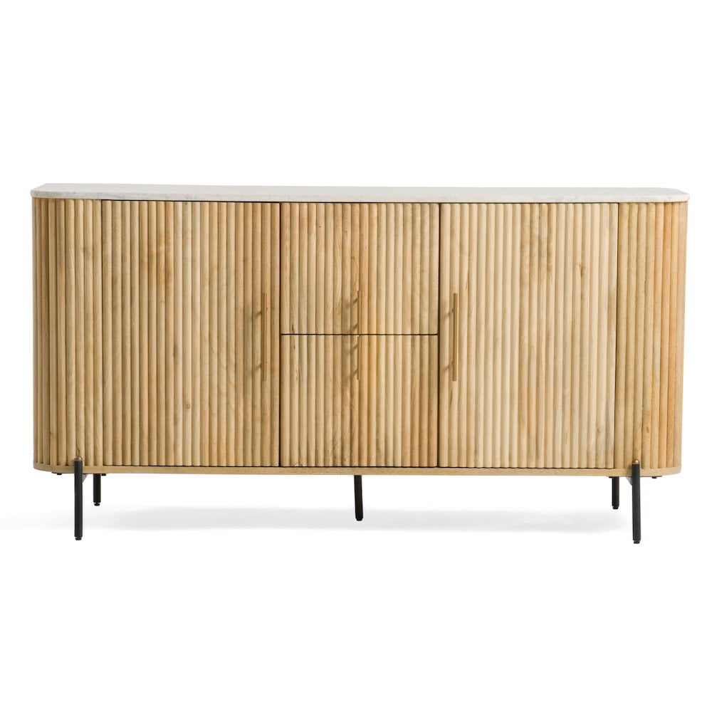Modrest - Cambridge White Marble & Mango Buffet - Walmart.com