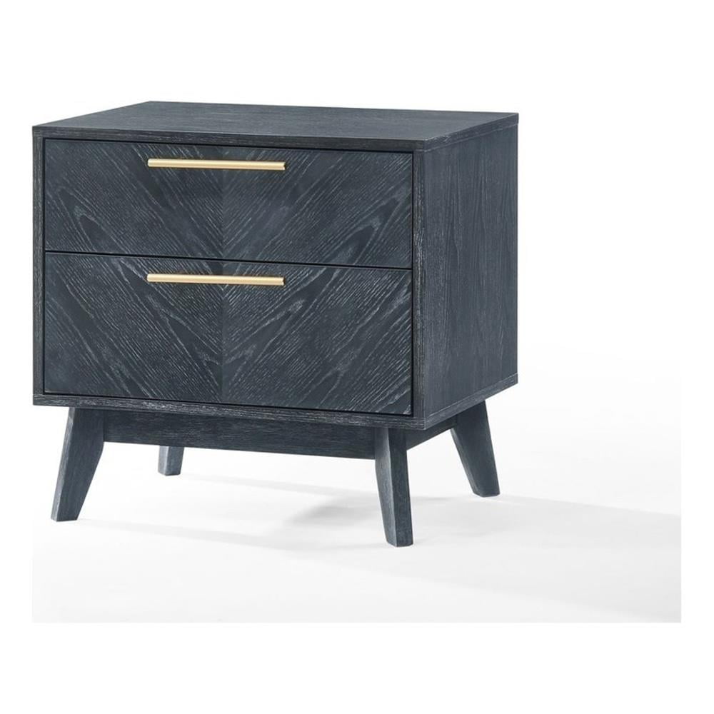 Modrest Diana 2-Drawer Engineered Wood Nightstand in Gray Ash - Walmart.com