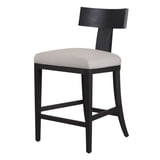 Modrest Fabien - Mid-Century Modern Beige Linen + Black Walnut Counter ...