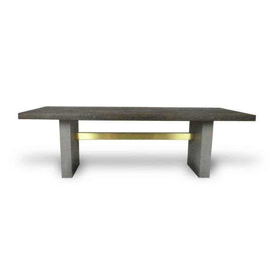 Modrest June - Modern Dark Grey & Walnut Dining Table - Walmart.com