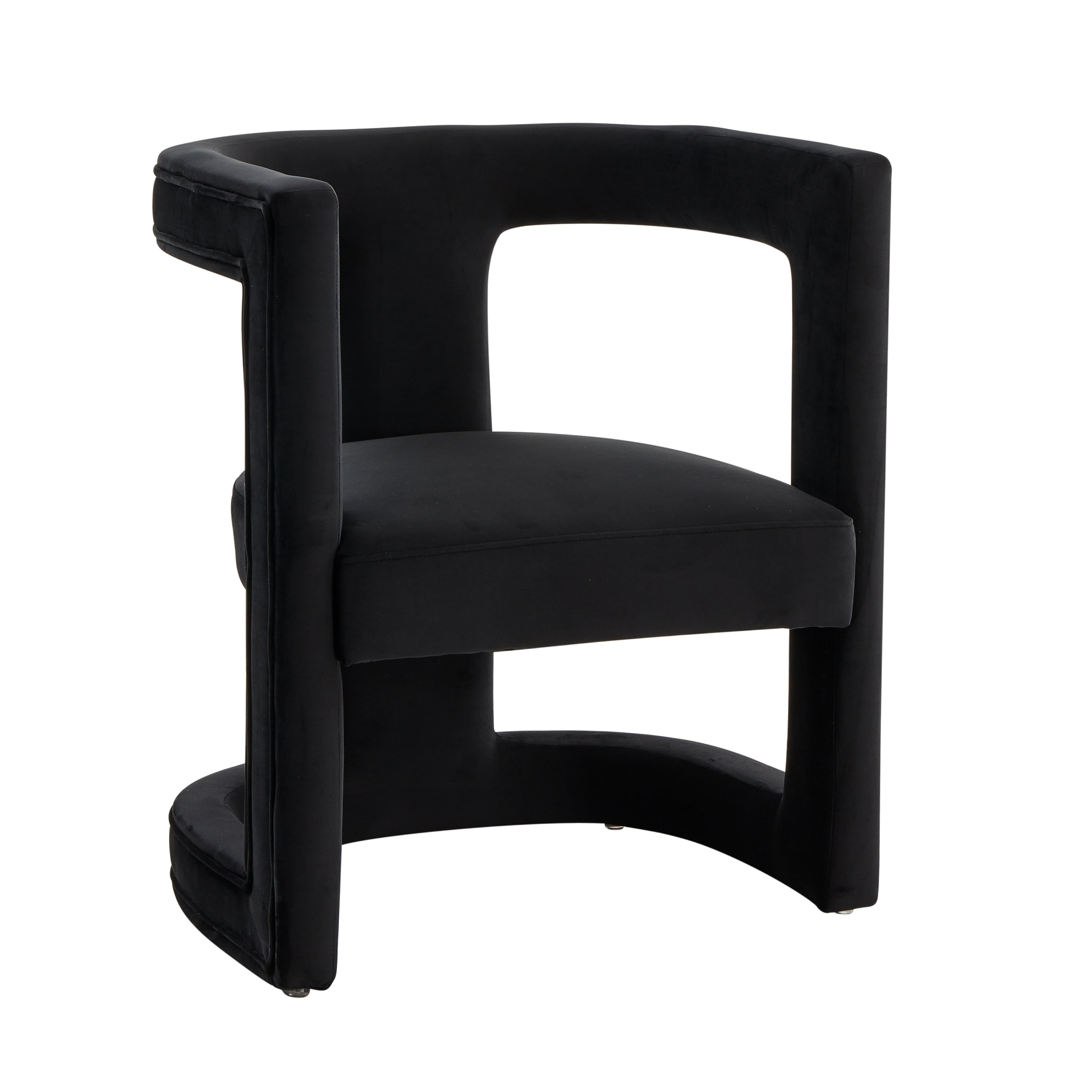 Modrest Kendra Modern Black Fabric Accent Chair - Walmart.com