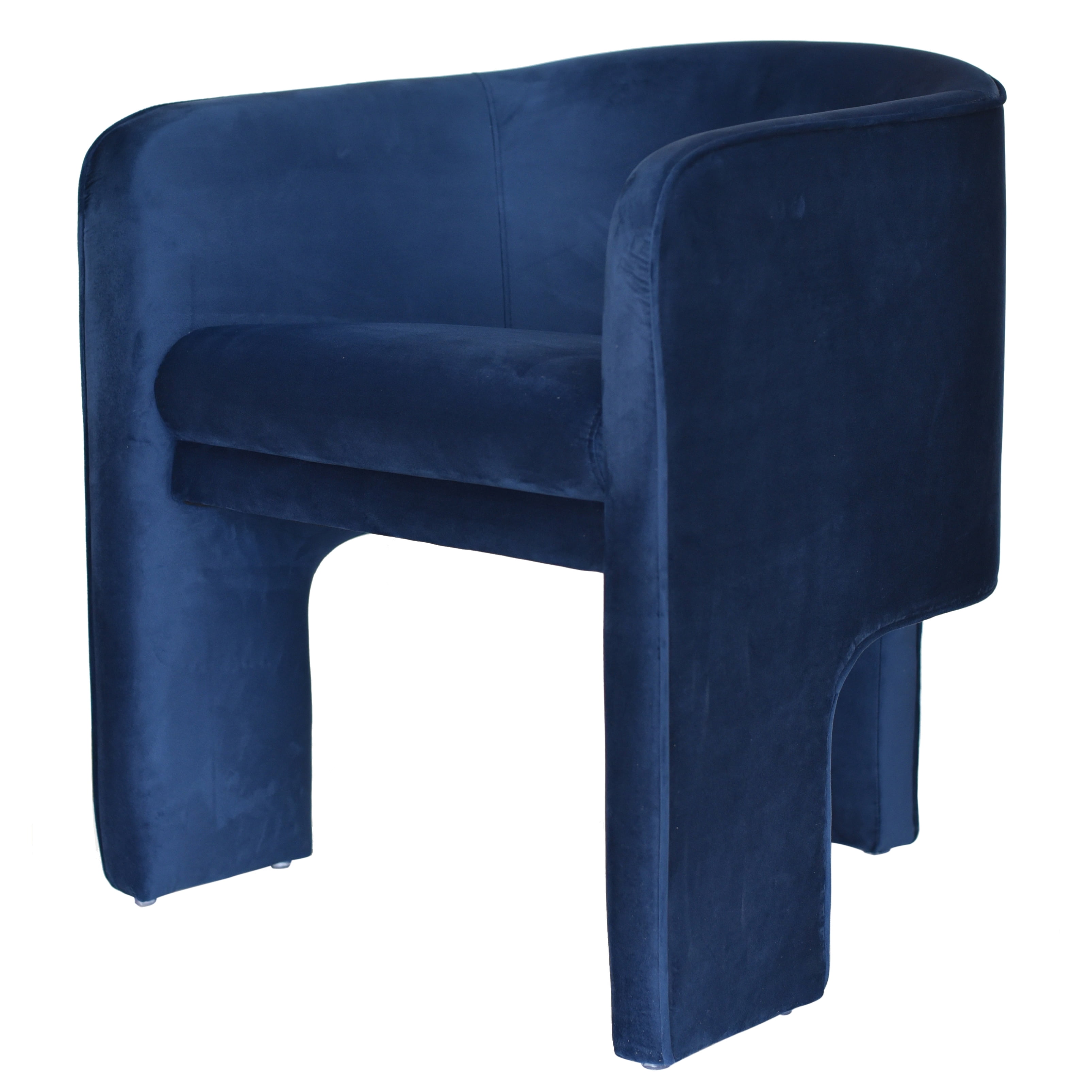 Modrest Kyle Modern Blue Velvet Accent Chair - Walmart.com