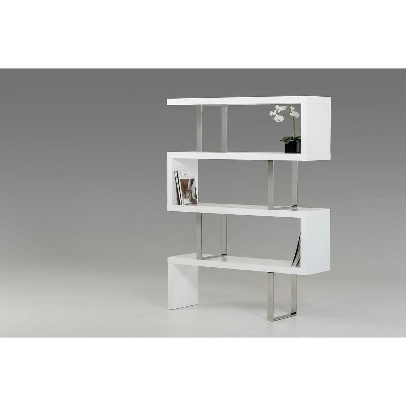 Modrest Maze White High Gloss Bookcase - Walmart.com