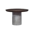 Modrest Renzo Modern Round Oak & Concrete Dining Table - Walmart.com