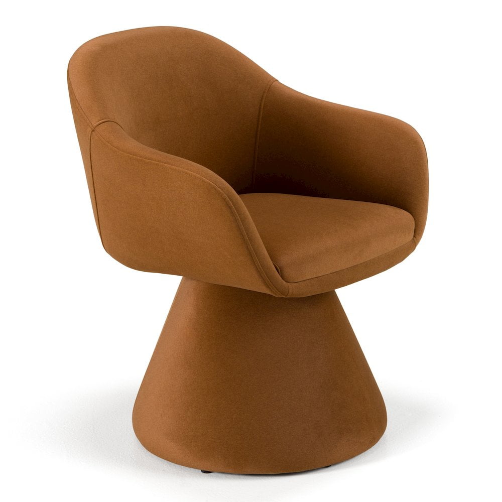 Modrest Risa Modern Rust Fabric Swivel Dining Chair - Walmart.com